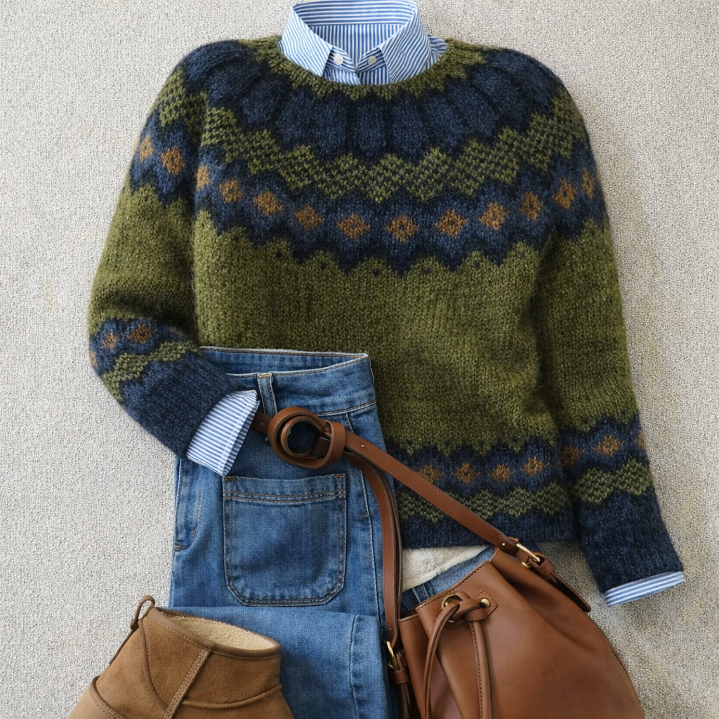 Jessica™ | Heritage Nordic Knit Jumper – Victory
